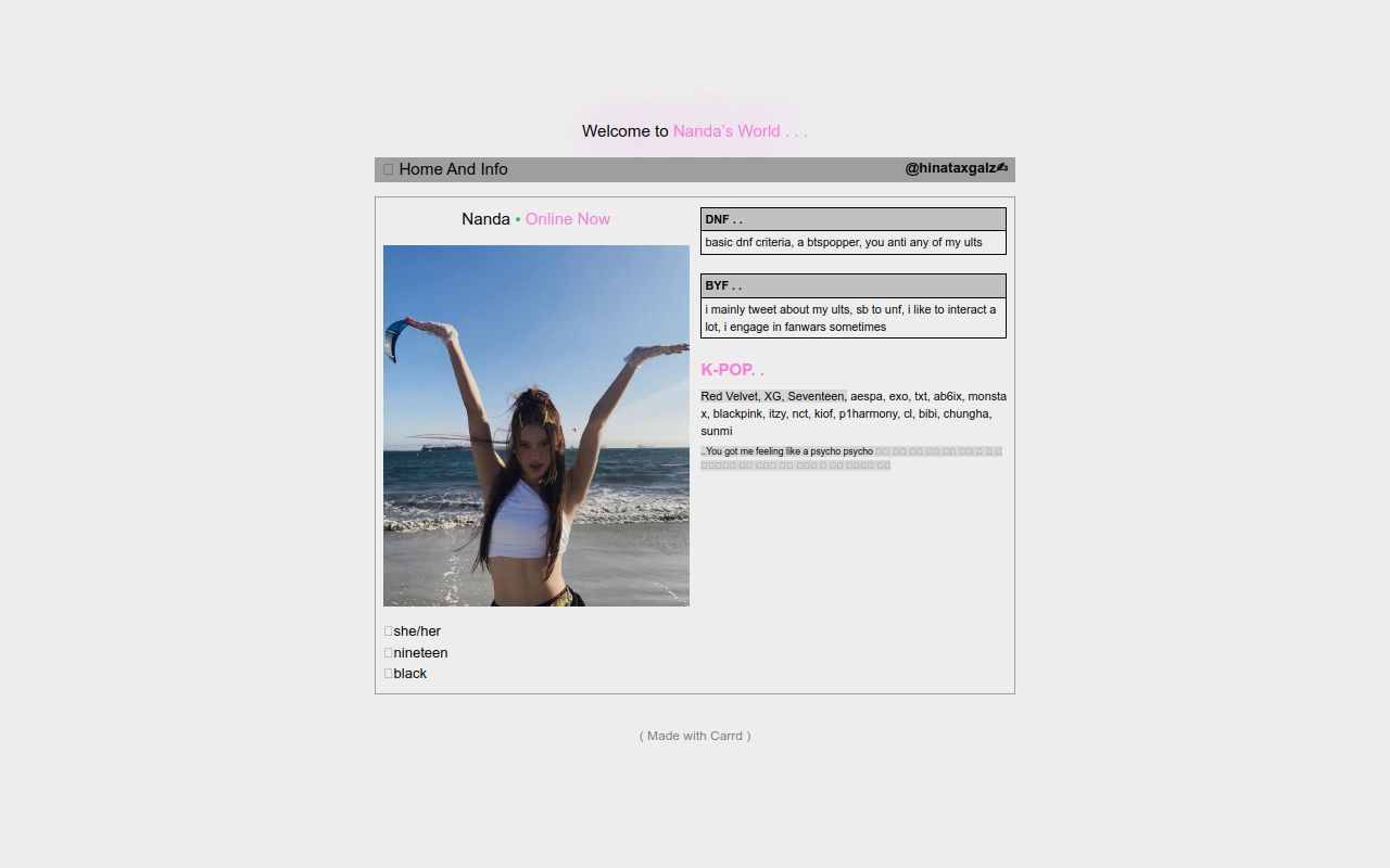 nanda’s carrd
